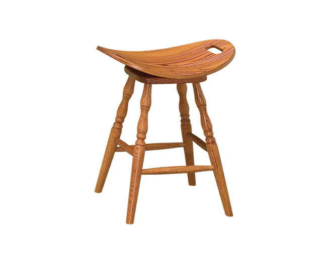 Amish-Made Saddle Swivel Bar Stool | Green Acres Home Furnishings